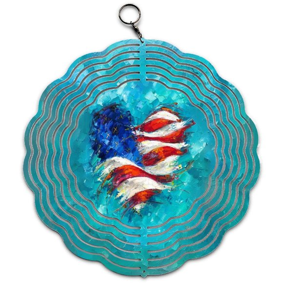 Design | Aesthetic Watercolor American Heart Design Wind Spinner | Poshmark